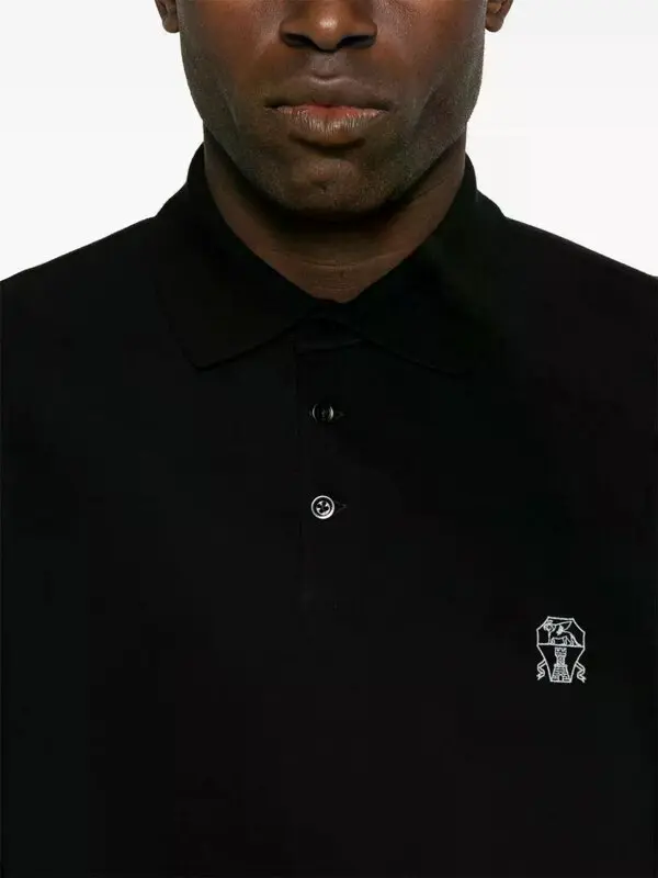 Brunello Cucinelli Cotton Polo Shirt - Black