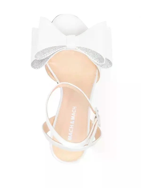 Mach & Mach Le Cadeau 95mm Sandals - White