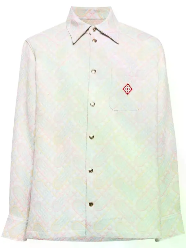 Casablanca Logo-appliqué Monogram-jacquard Jacket - Green