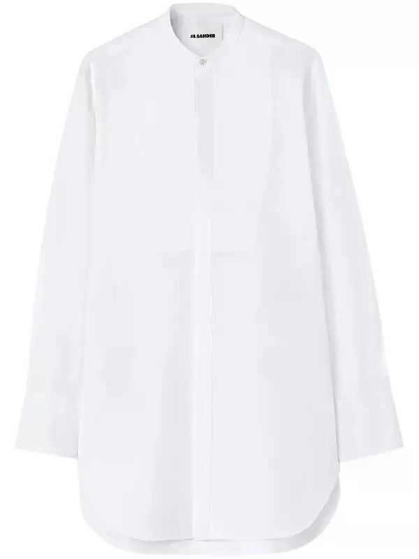 JIL SANDER Collarless Cotton Shirt