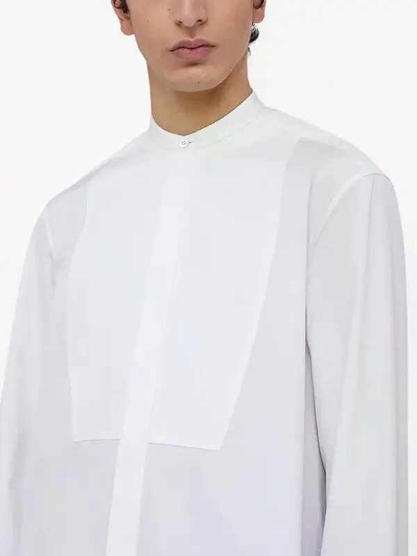 JIL SANDER Collarless Cotton Shirt