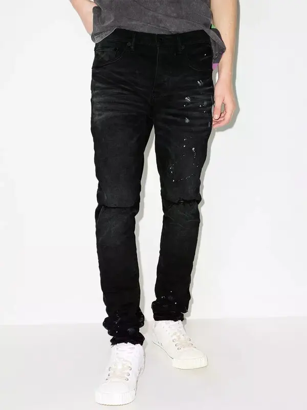 PURPLE BRAND P001 Resin Knee Slit Denim