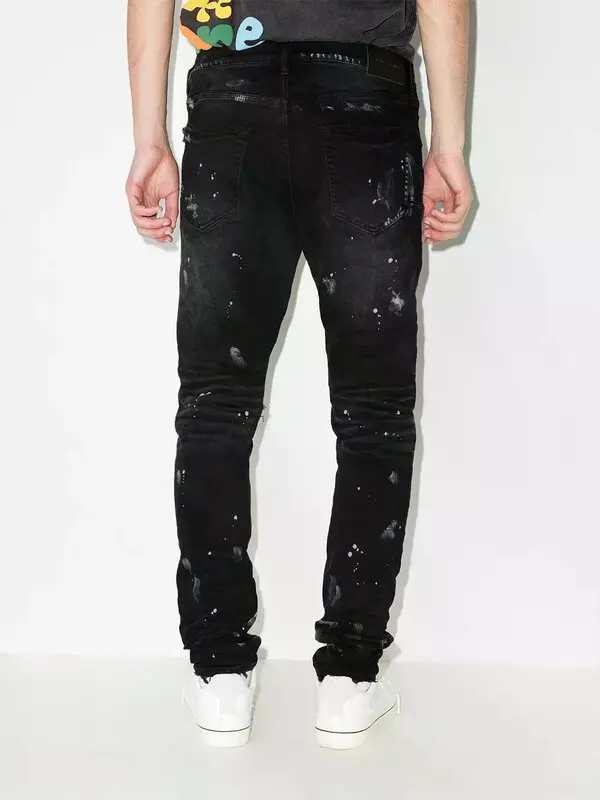PURPLE BRAND P001 Resin Knee Slit Denim