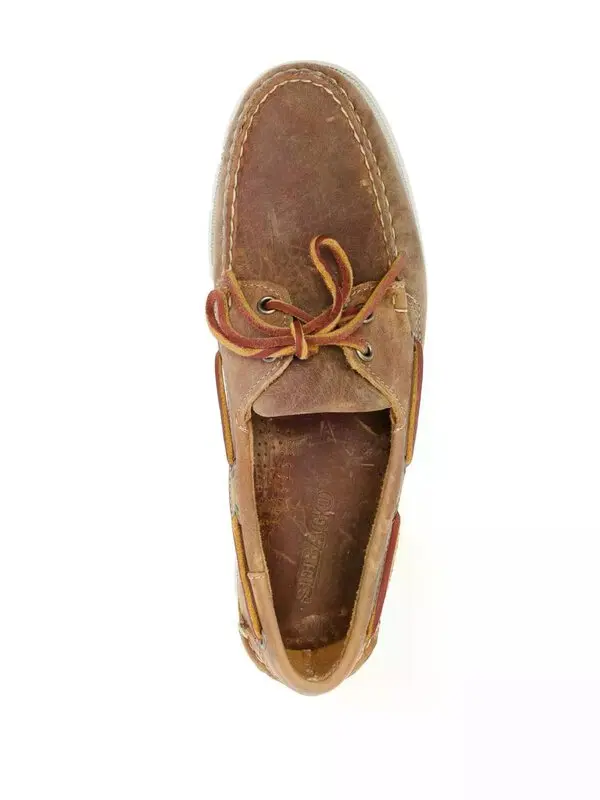 SEBAGO Leather Boat Shoes - Brown