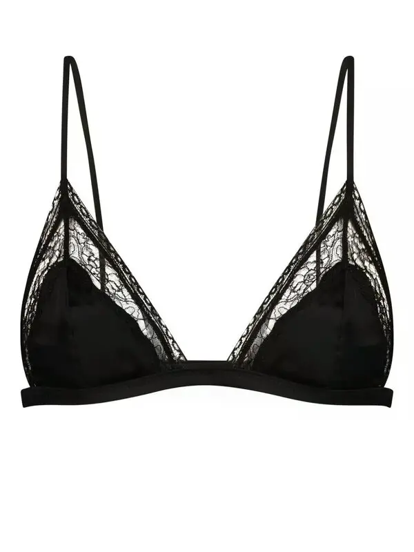 Kiki De Montparnasse Tiered Lace Bra - Black