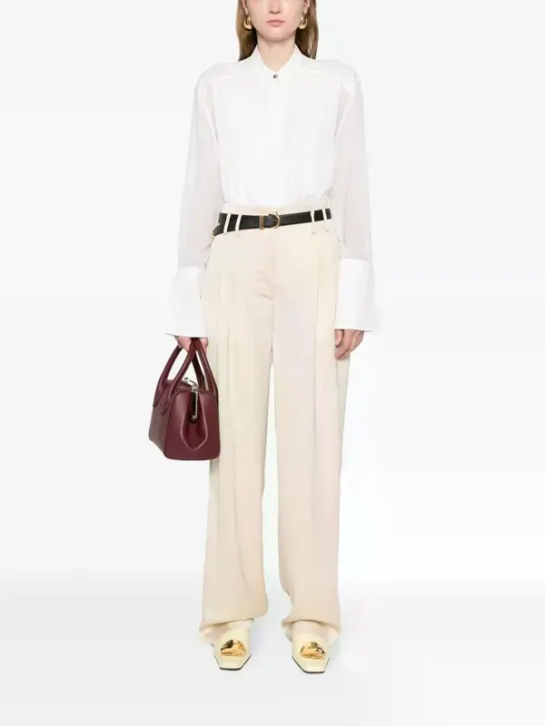 GENNY Pleated Silk Shirt