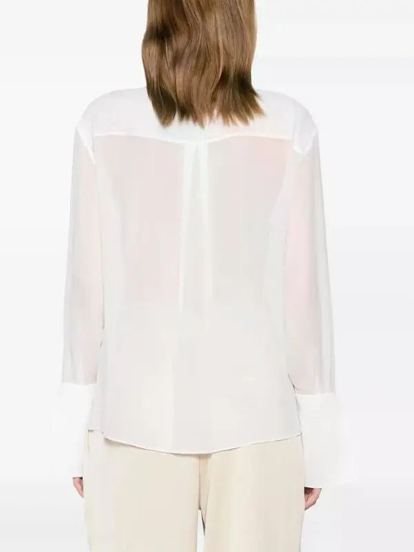GENNY Pleated Silk Shirt