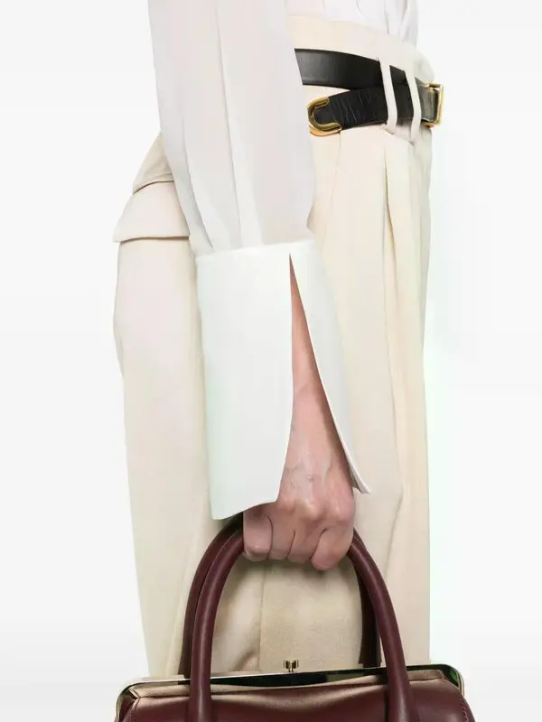 GENNY Pleated Silk Shirt