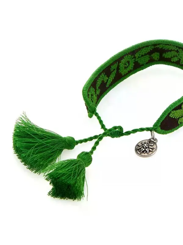 Prada Two-tone Suede Bracelet - Green