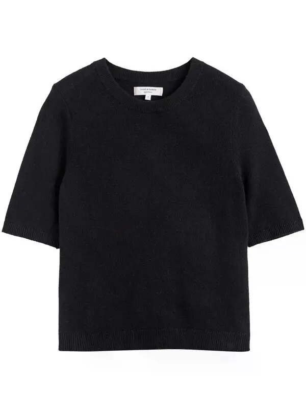 Chinti & Parker Cashmere Crew Neck Short Sleeve Sweater