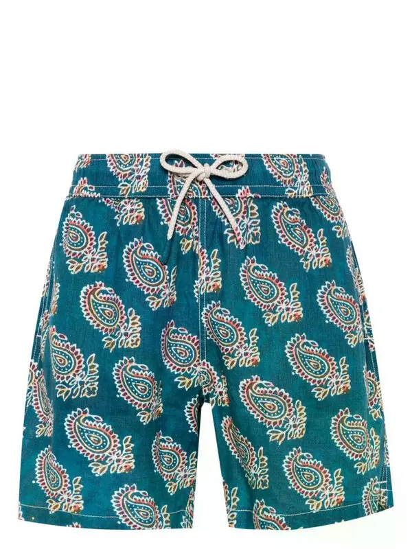 MC2 SAINT BARTH Gustavia Linen Swim Shorts - Blue