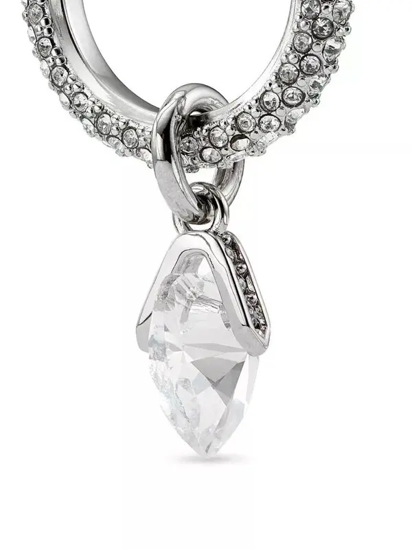 JIMMY CHOO Crystal Heart Hoop Earrings