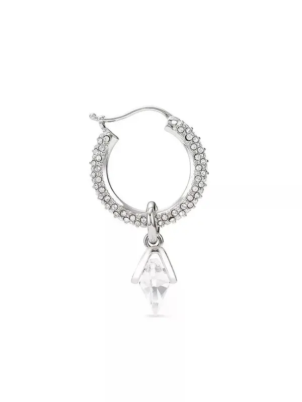 JIMMY CHOO Crystal Heart Hoop Earrings