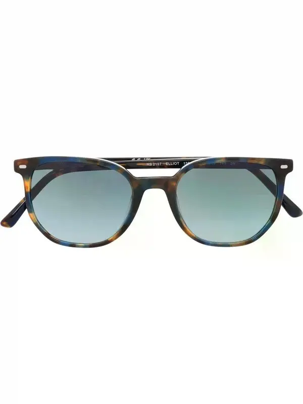 Ray-ban Marbled Round-frame Sunglasses - Blue