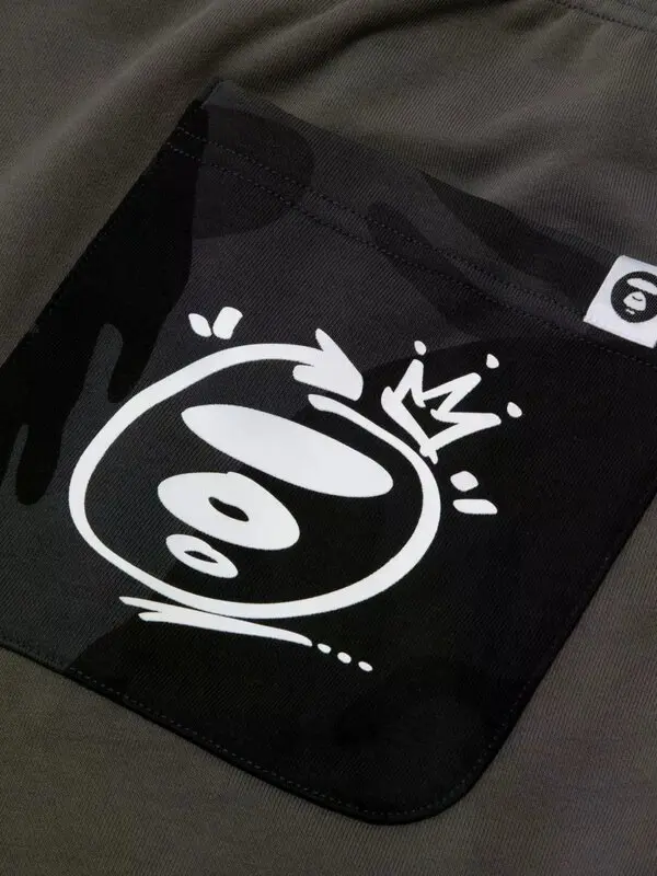 AAPE BY *A BATHING APE Ape-appliqué Track Shorts