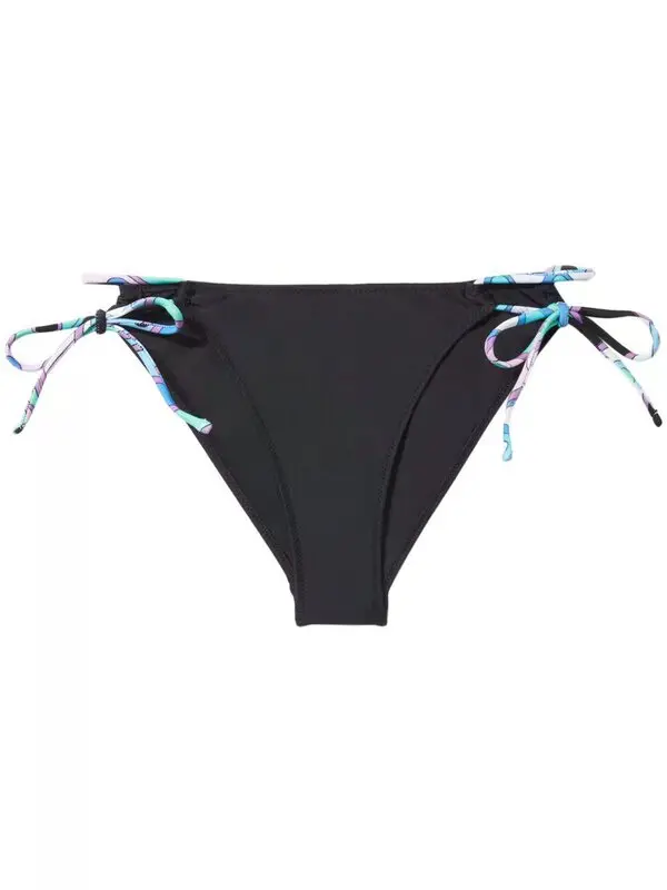 Emilio Pucci Iride-print Bikini Bottoms - Black