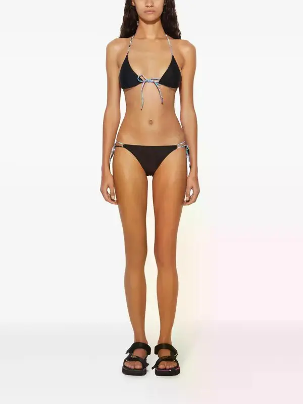 Emilio Pucci Iride-print Bikini Bottoms - Black