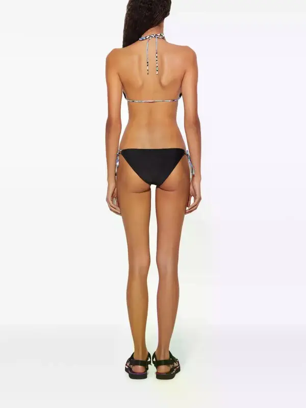 Emilio Pucci Iride-print Bikini Bottoms - Black