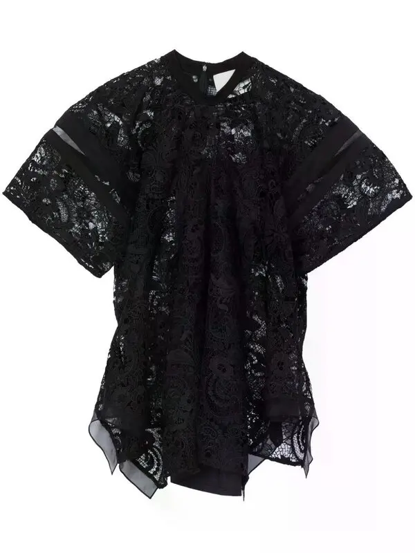 3.1 Phillip Lim Lace-panel Top - Black