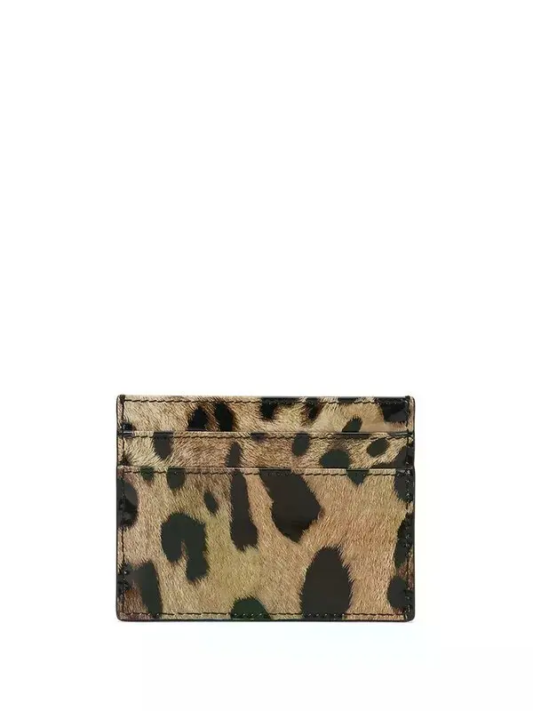 Dolce & Gabbana Leopard-print Logo-plaque Card Holder