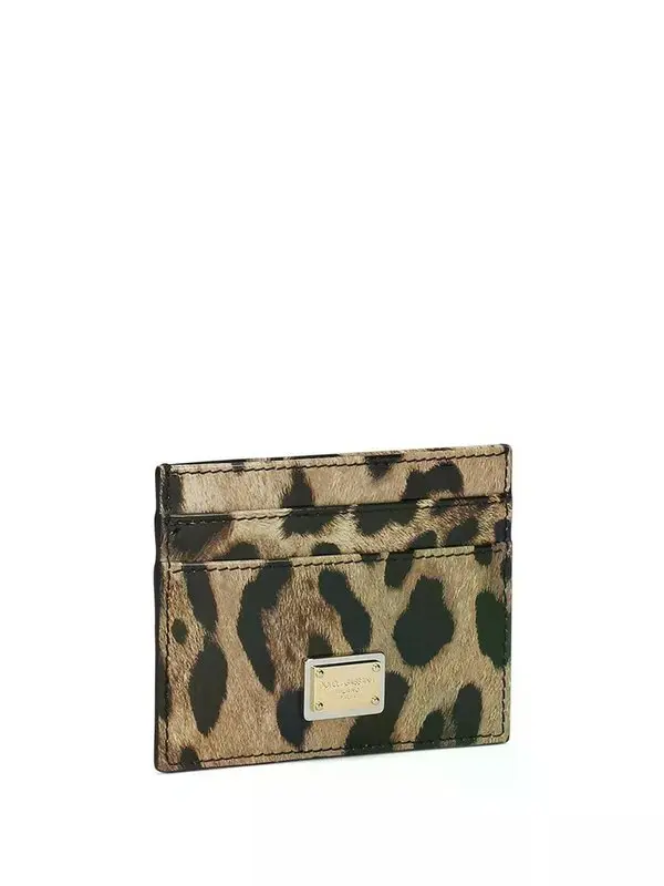 Dolce & Gabbana Leopard-print Logo-plaque Card Holder