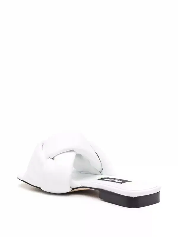 MSGM Knot-detail Leather Sandals