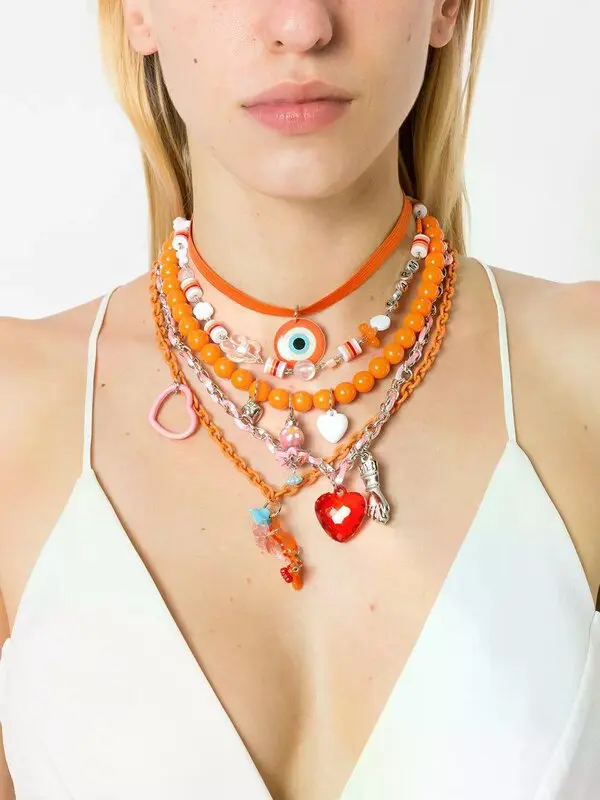 AMIR SLAMA Six-strand Charm Necklace