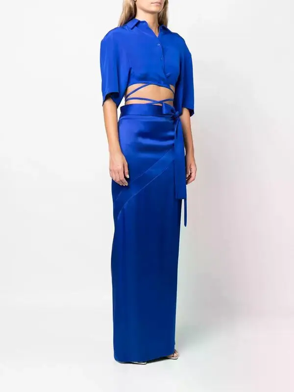 TOM FORD Side-tie Satin Skirt
