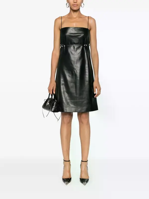 Givenchy Belted Leather Mini Dress