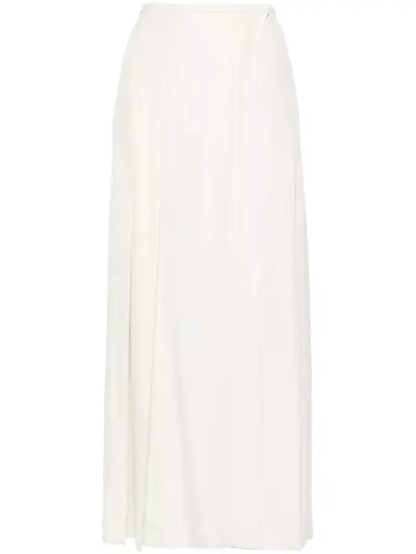 TOTEME Pleated Crepe Wrap Skirt