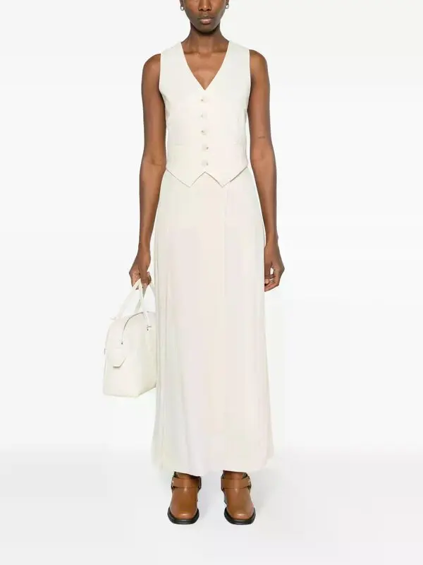 TOTEME Pleated Crepe Wrap Skirt