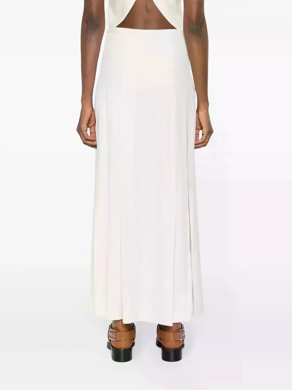 TOTEME Pleated Crepe Wrap Skirt