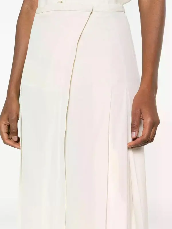 TOTEME Pleated Crepe Wrap Skirt