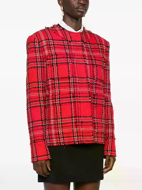 MSGM Checked Tweed Jacket