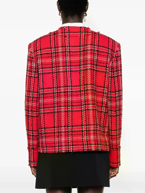 MSGM Checked Tweed Jacket