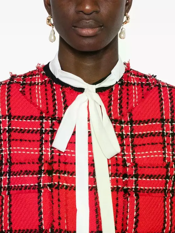 MSGM Checked Tweed Jacket