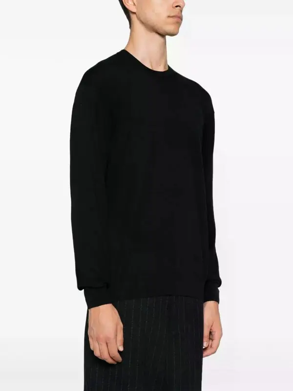 D4.0 Fine Knit Wool Sweater - Black