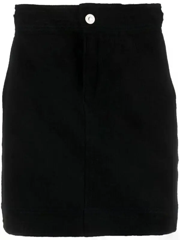 BARRIE Contrast-stitch Mini Skirt - Black