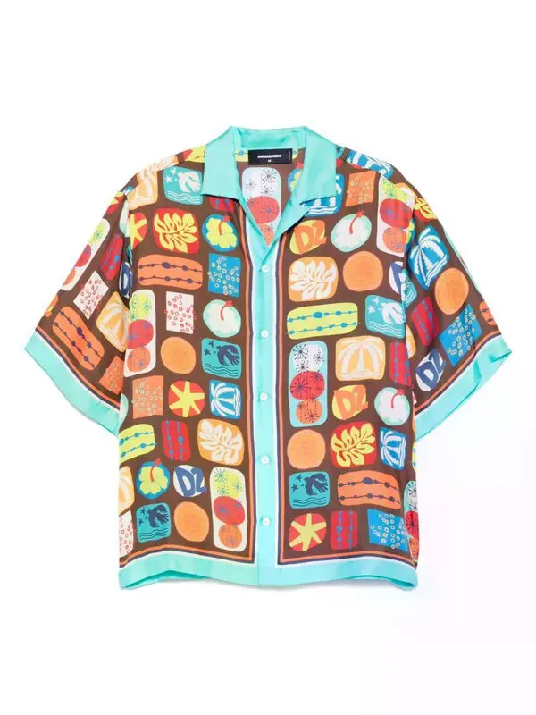 Dsquared2 Printed Shirt - Brown