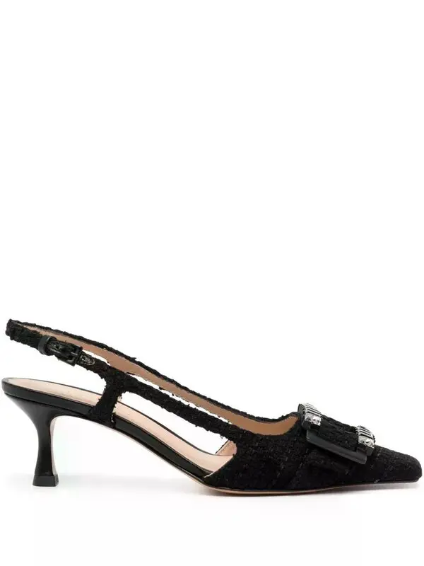 MADISON MAISON 50mm Atena Slingback Pumps - Black