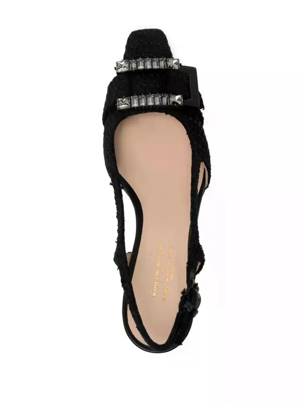 MADISON MAISON 50mm Atena Slingback Pumps - Black