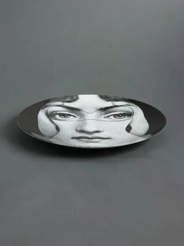FORNASETTI Printed Plate - Grey