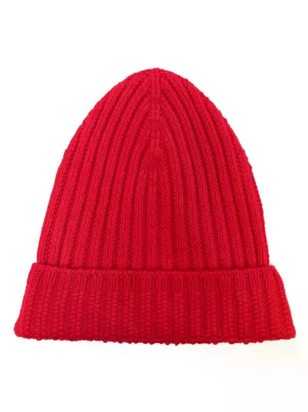 BARRIE Ribbed Cashmere Beanie - Pink