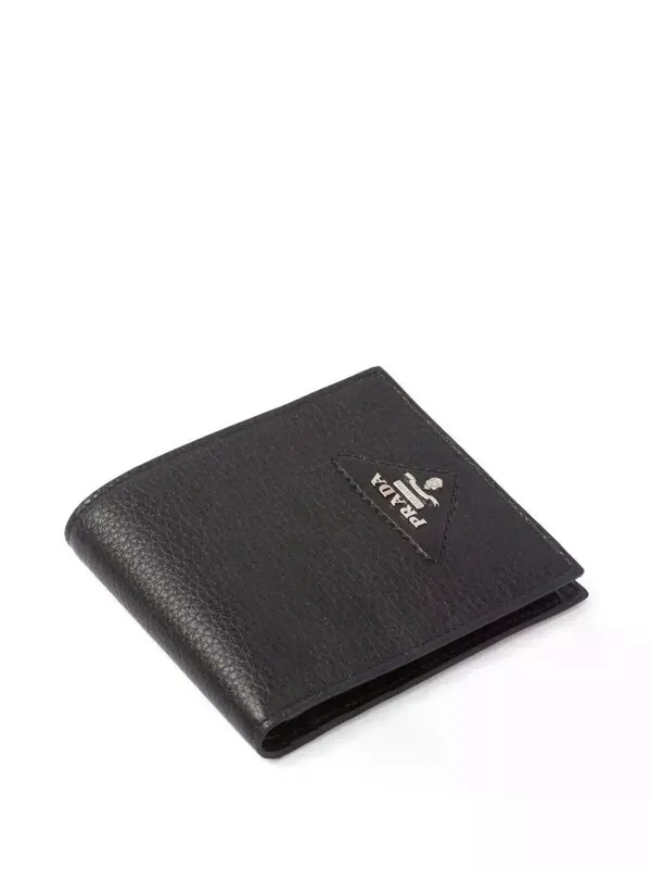 Prada Pebbled-texture Logo-plaque Wallet