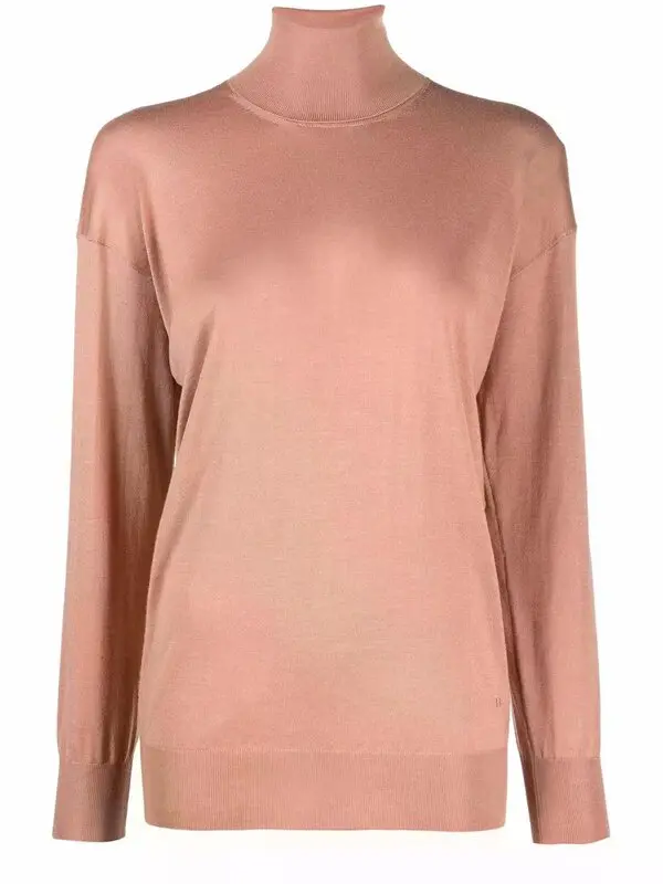 TOM FORD High-neck Fine Knit Long-sleeve Top - Pink