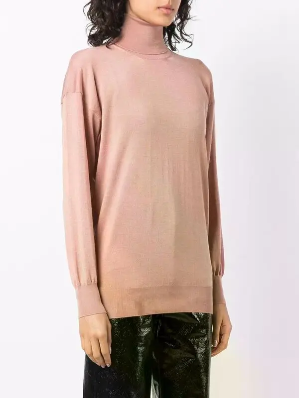 TOM FORD High-neck Fine Knit Long-sleeve Top - Pink