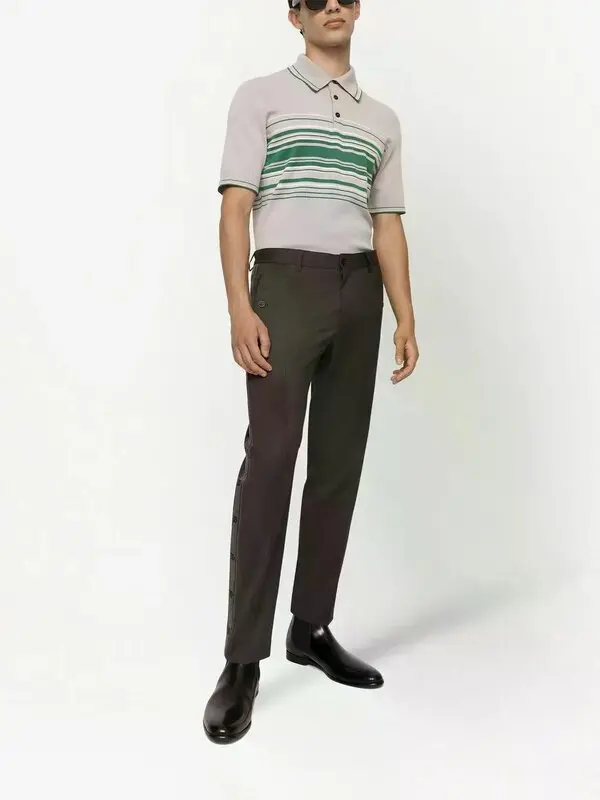 Dolce & Gabbana Logo-trim Tailored Trousers