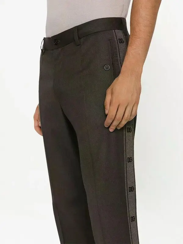 Dolce & Gabbana Logo-trim Tailored Trousers