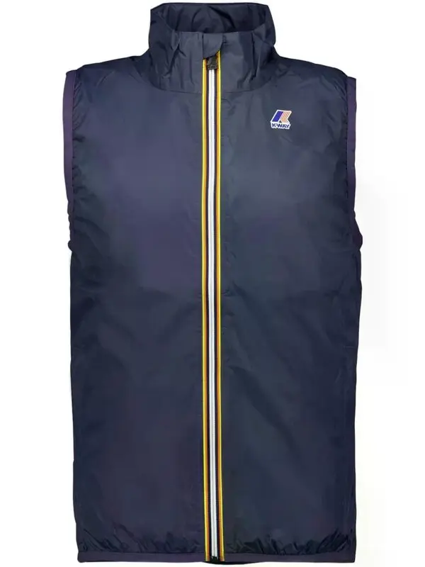 K-WAY Logo-print Gilet - Blue