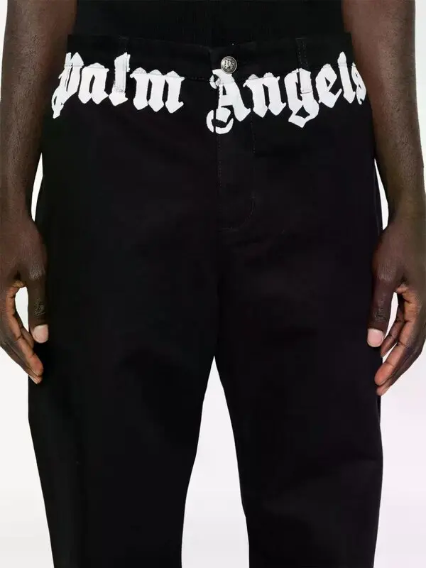Palm Angels Logo-print Cotton Trousers
